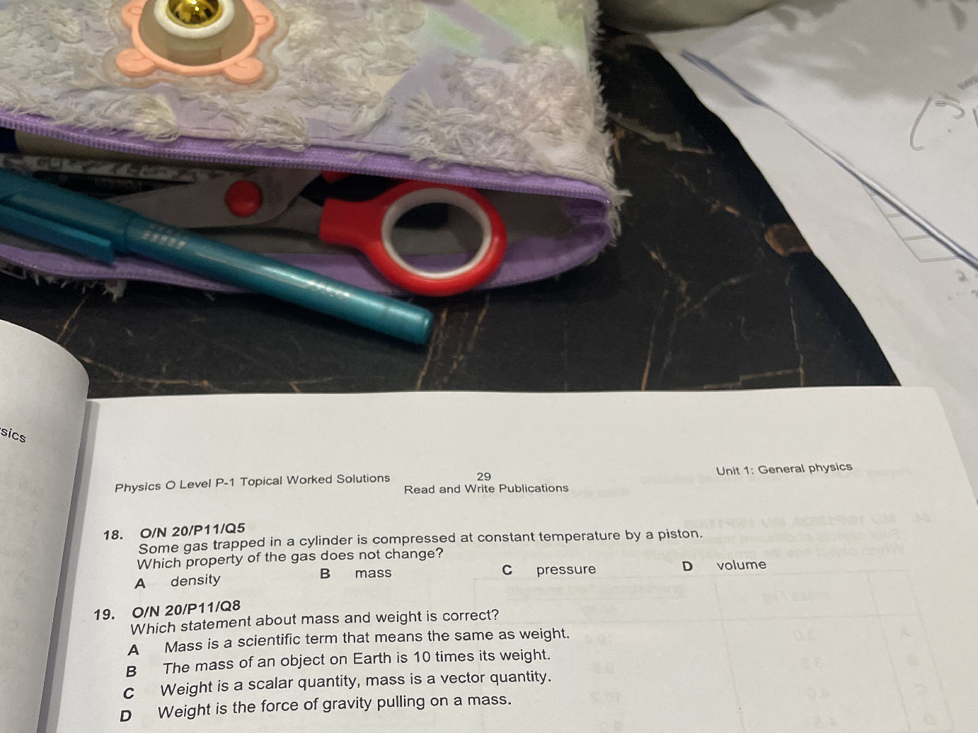 Which statement about mass and weight is | StudyX