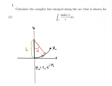 I. (1) Calculate the complex line integral | StudyX