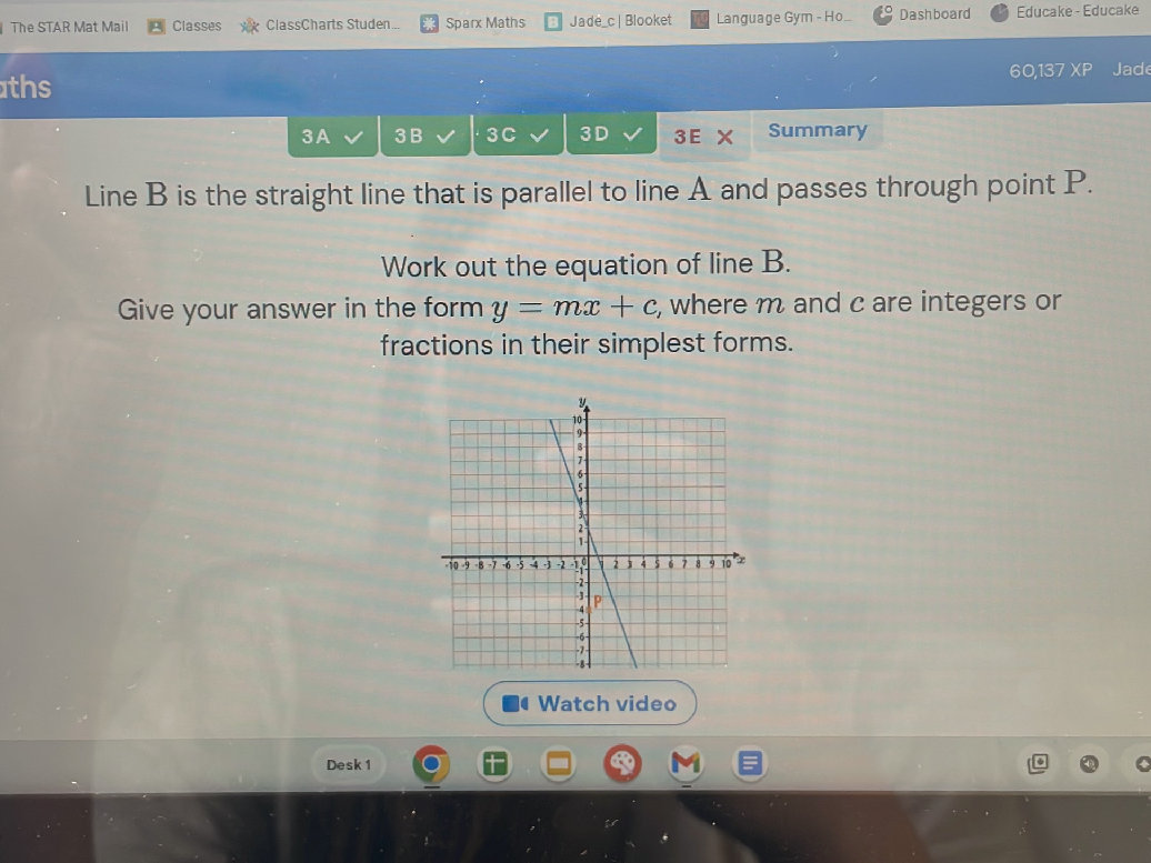 Line B is the straight line that is parallel | StudyX