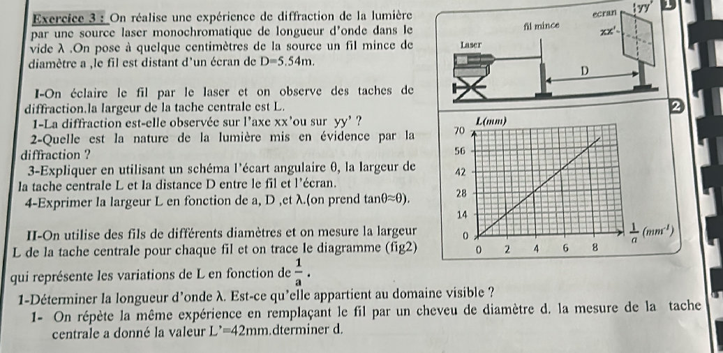 Exercice 3: On réalise une expérience de | StudyX
