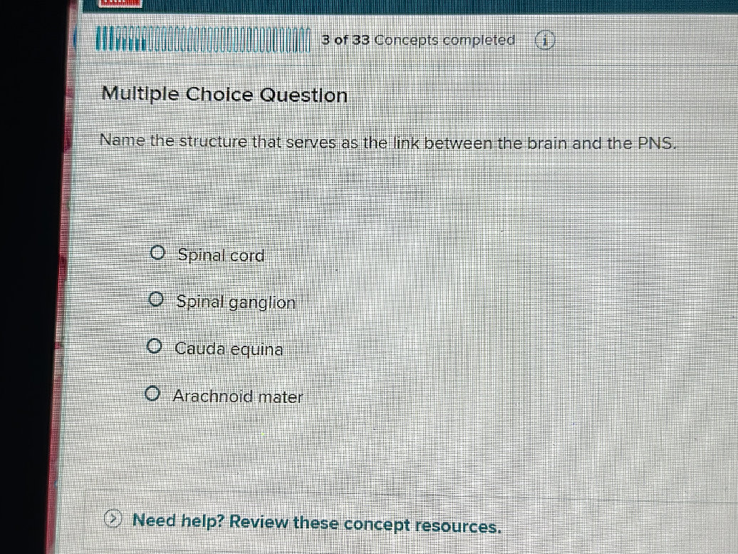 Multiple Choice Question Name the structure | StudyX