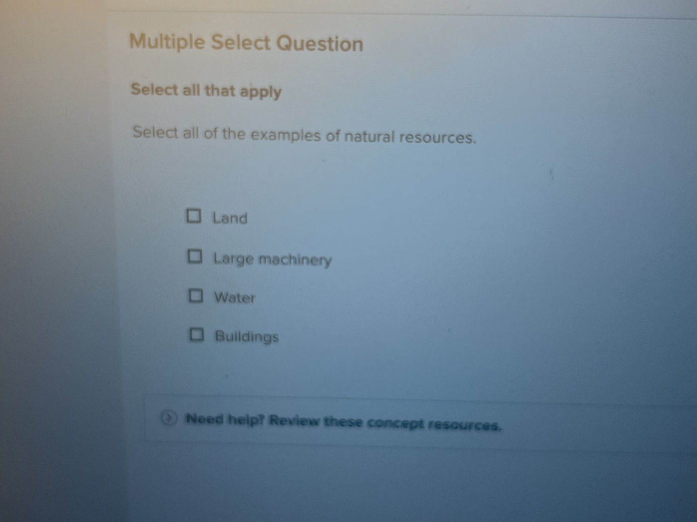 Multiple Select Question Select all that | StudyX