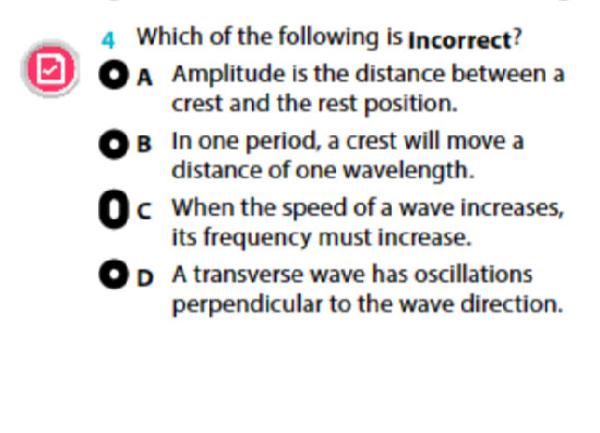 4 Which of the following is Incorrect? O A | StudyX