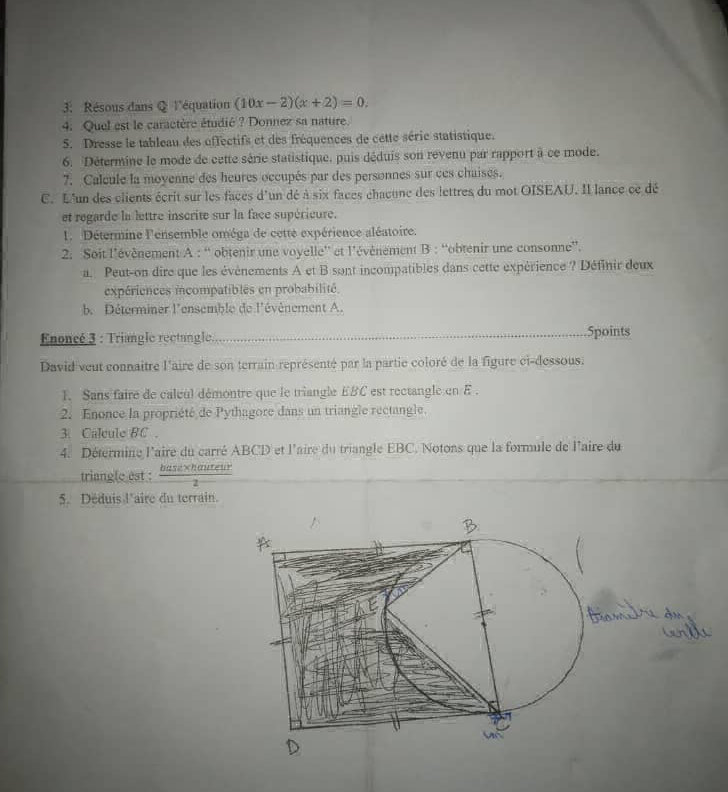 3. Résous dans Q l'équation $(10x-2)(x+2) = | StudyX