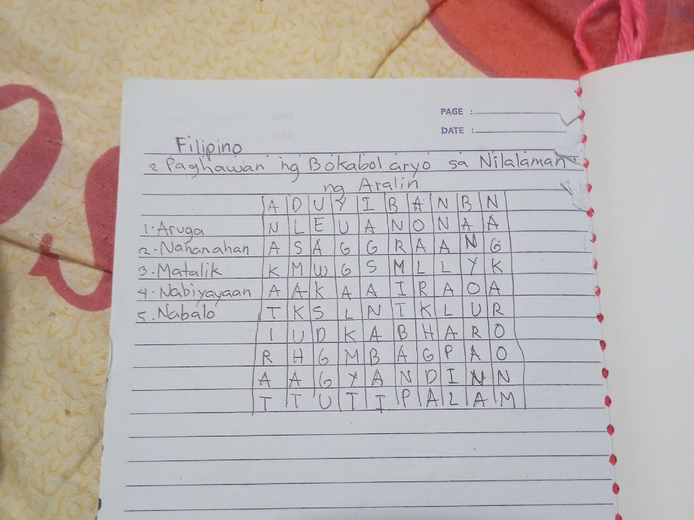 Filipino 2. Paghawan ng Bokabularyo sa | StudyX
