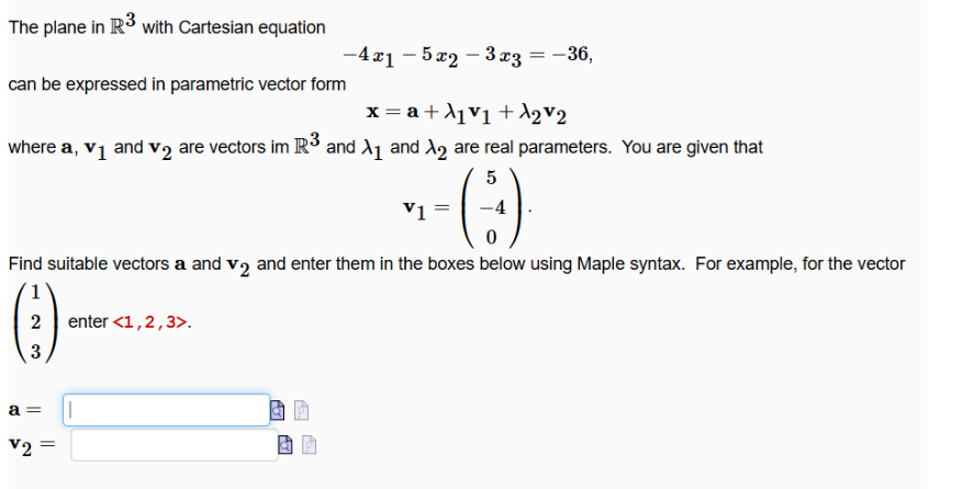 The plane in \(R^3\) with Cartesian equation | StudyX