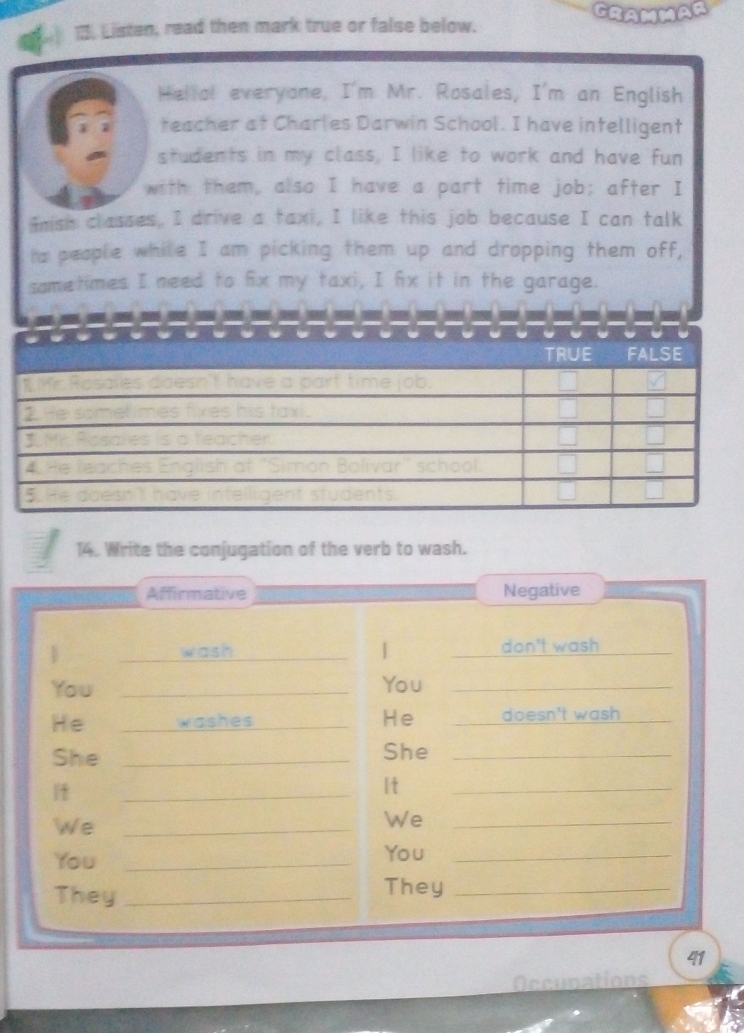 13. Listen, read then mark true or false | StudyX
