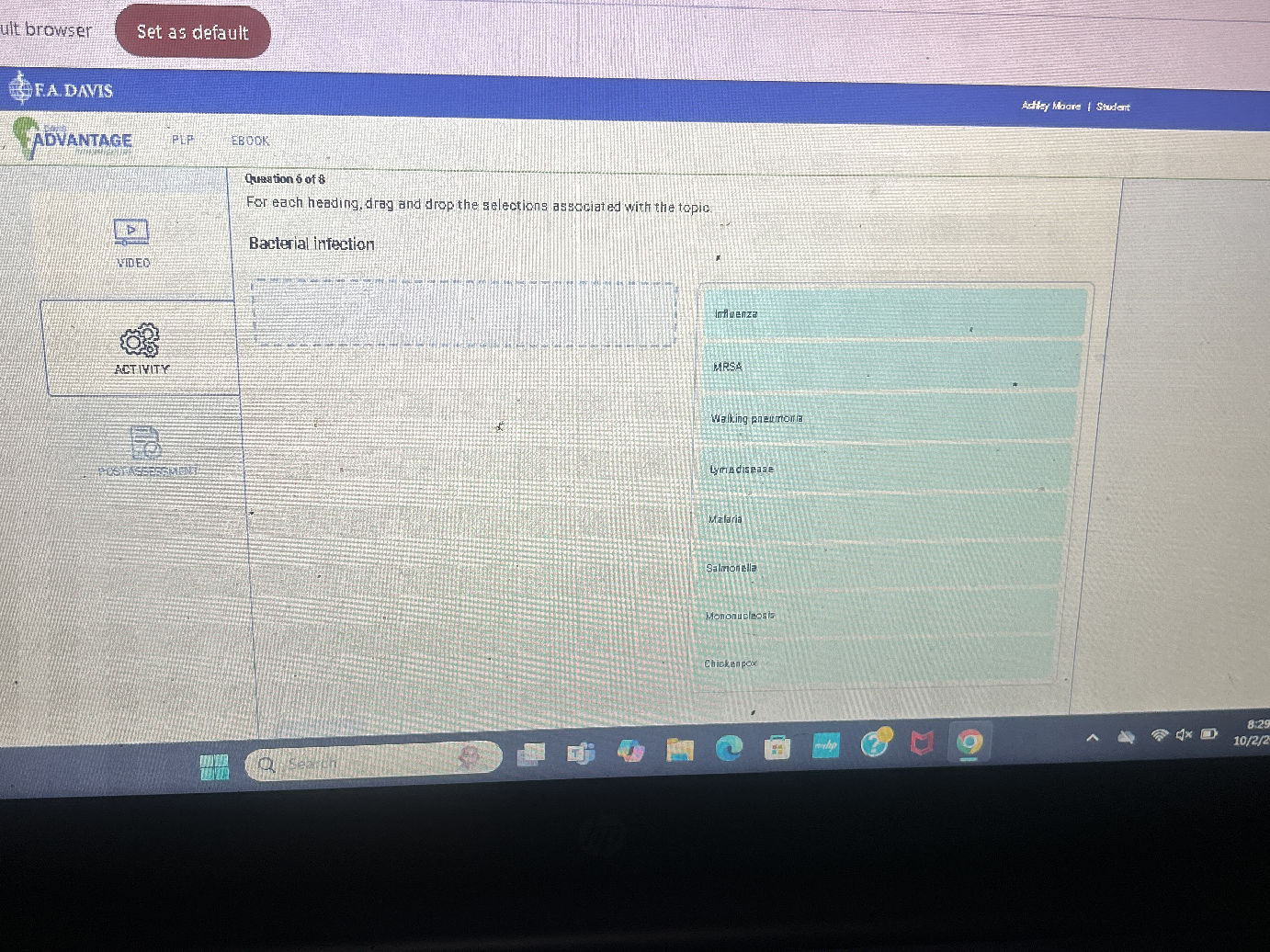 Question 6 of 8 For each heading, drag and | StudyX