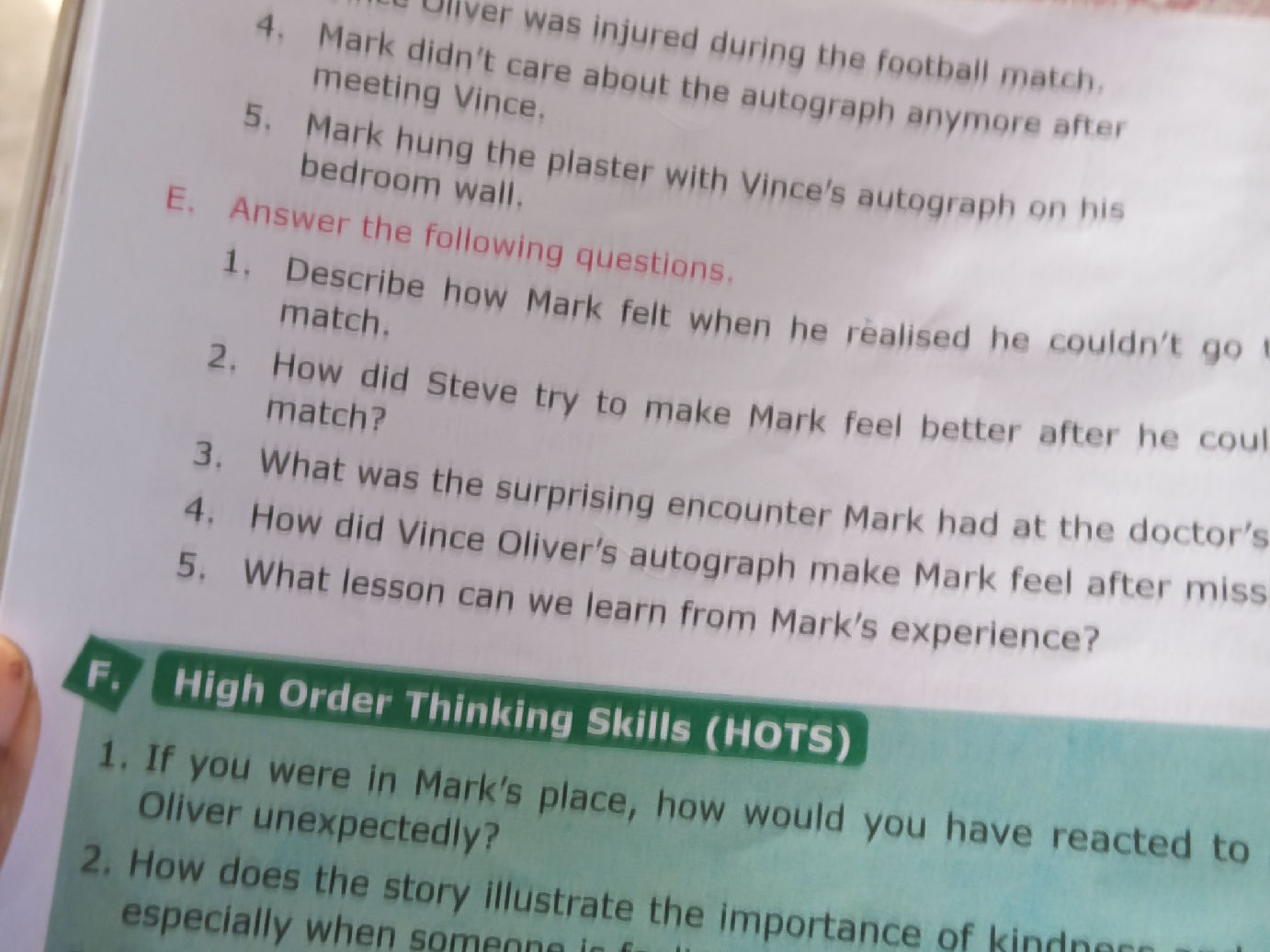 F. High Order Thinking Skills (HOTS) 1. If | StudyX