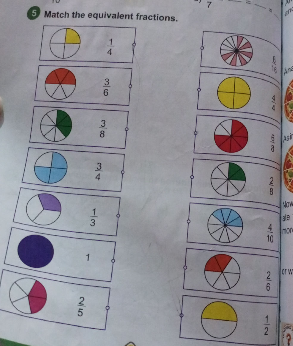 5 Match the equivalent fractions. Left | StudyX