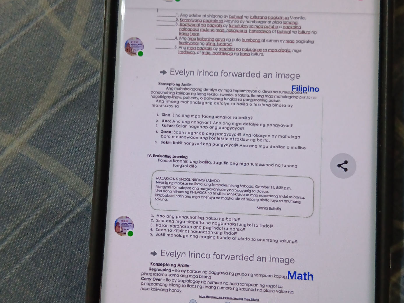 Ang mahahalagang detalye ay mga impormasyon | StudyX