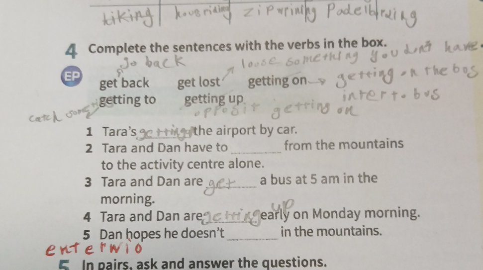 Complete the sentences with the verbs in the | StudyX