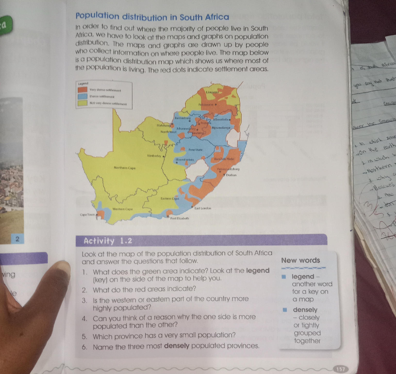 Population distribution in South Africa In | StudyX