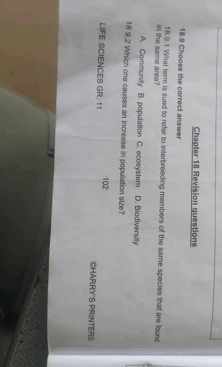 18.9 Choose the correct answer 18.9.1 What | StudyX