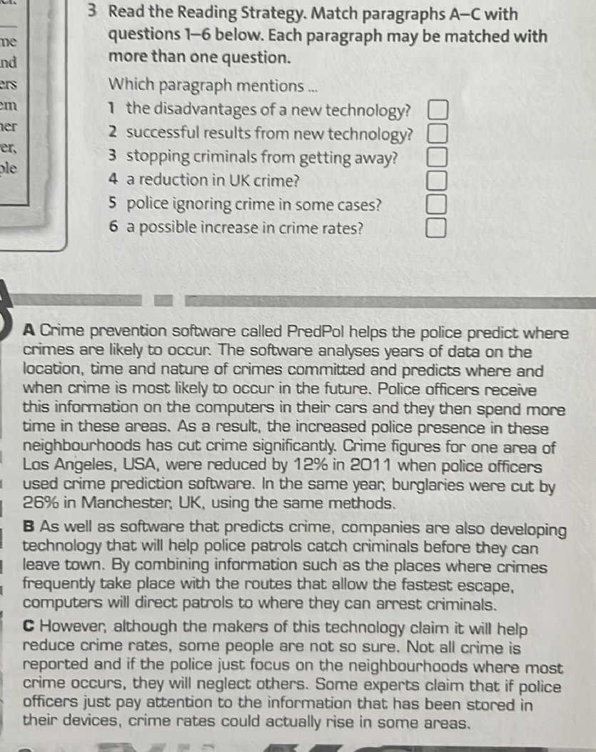 3 Read the Reading Strategy. Match | StudyX