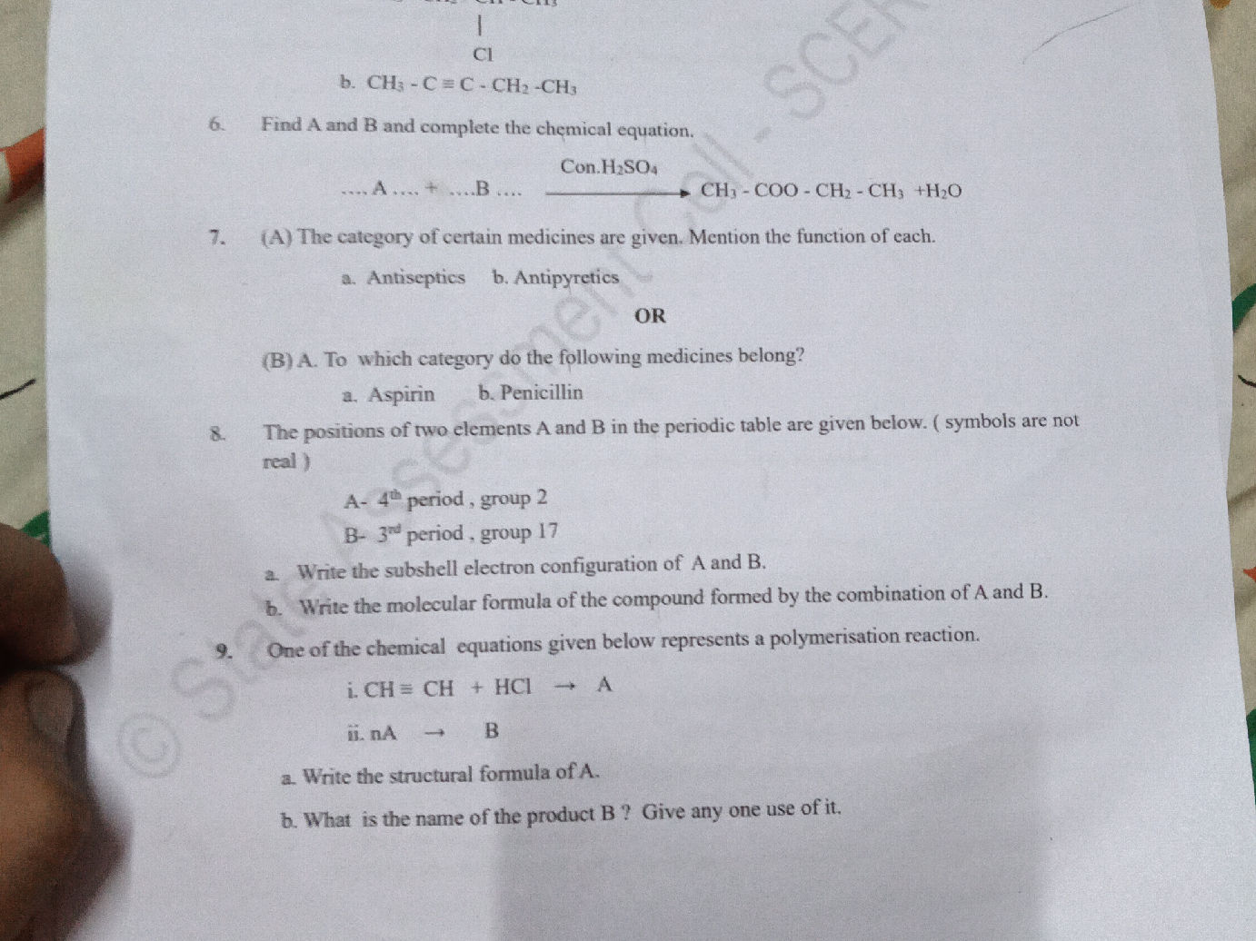 Find A and B and complete the chemical | StudyX