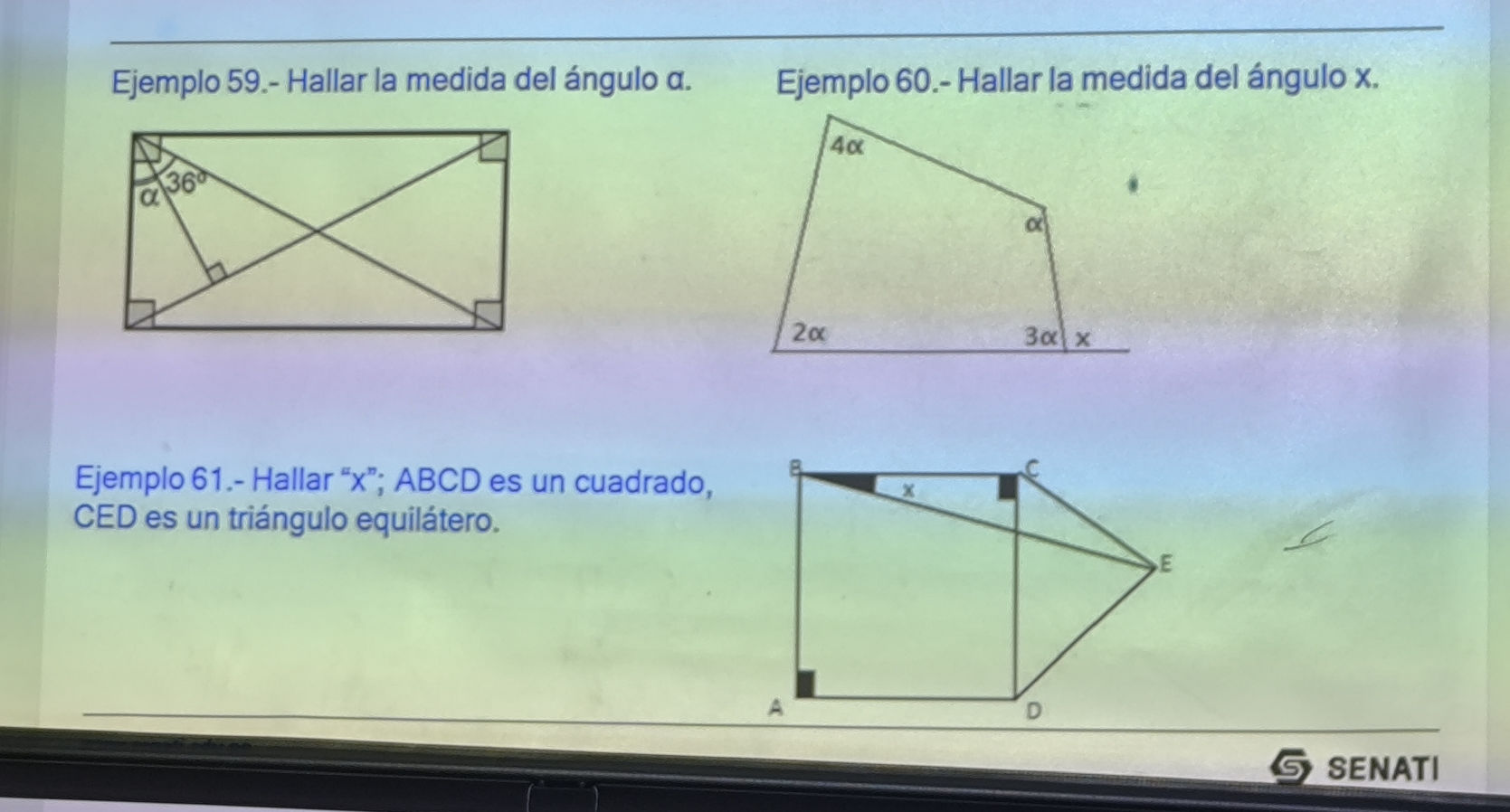 Ejemplo 60.- Hallar la medida del ángulo | StudyX