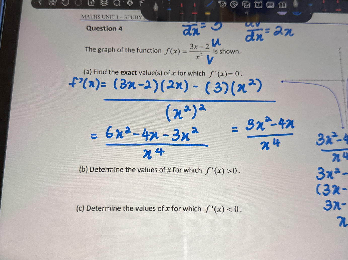 The graph of the function \(f(x) = | StudyX