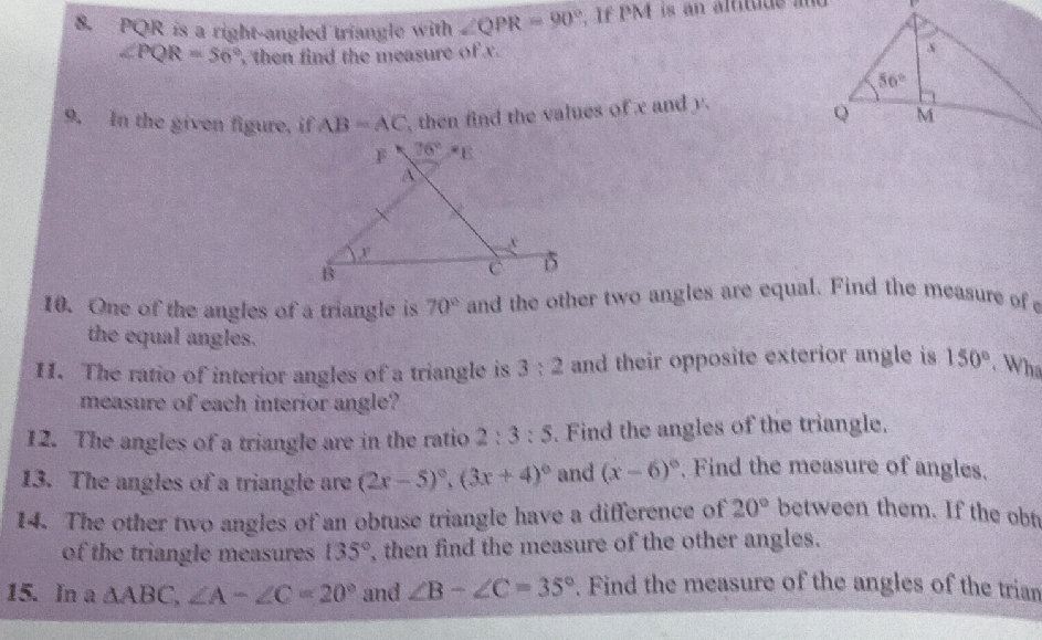 PQR is a right-angled triangle with $ QPR = | StudyX