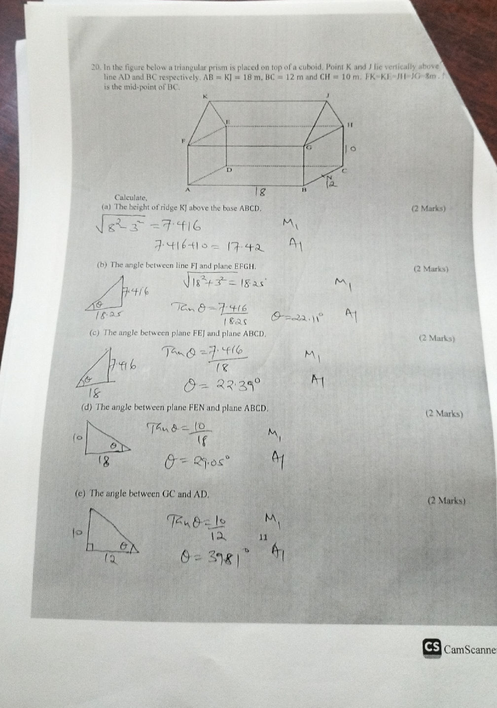 In the figure below a triangular prism is | StudyX