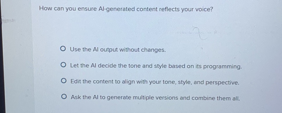 How can you ensure Al-generated content | StudyX