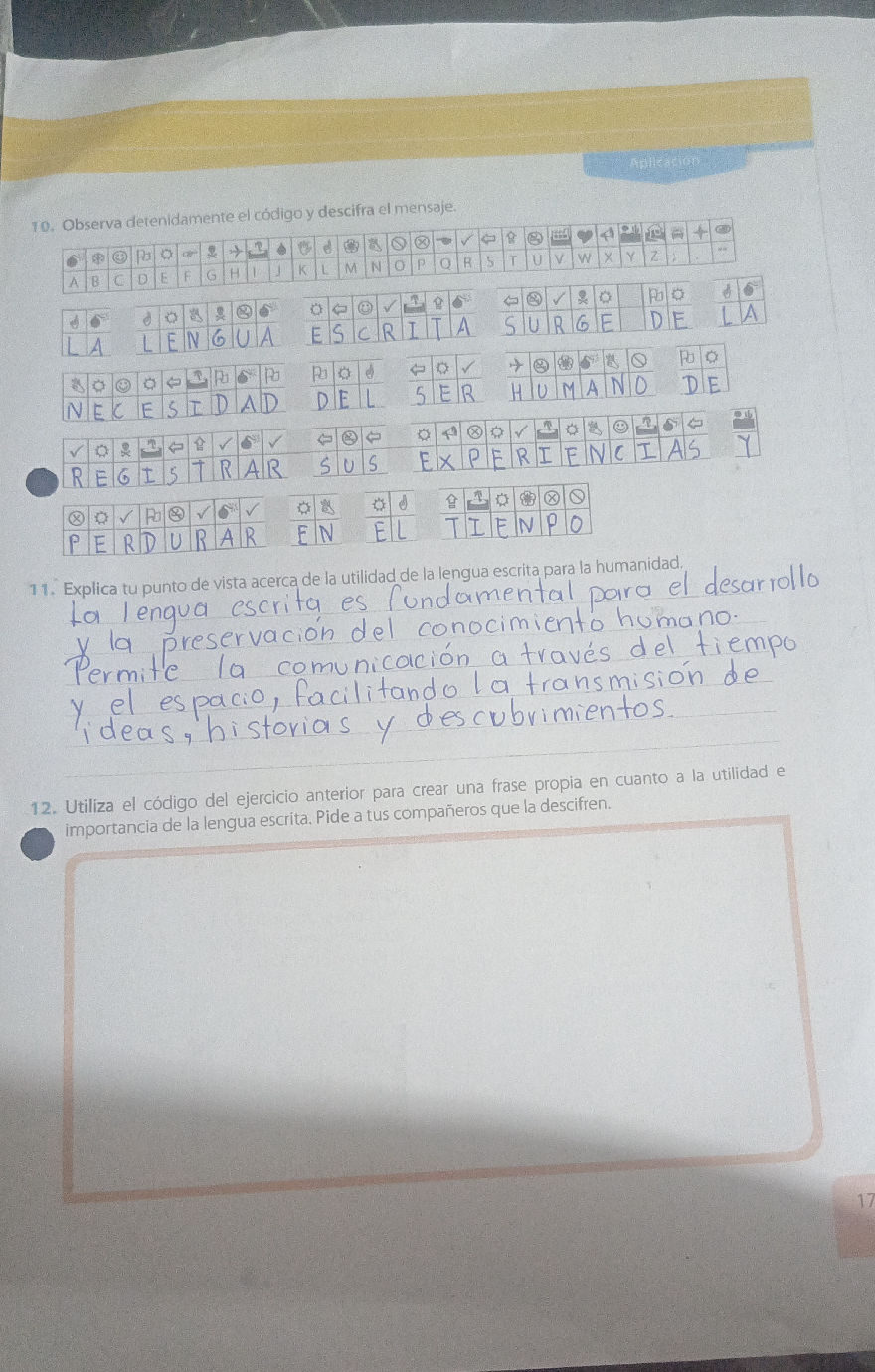 10. Observa detenidamente el código y | StudyX