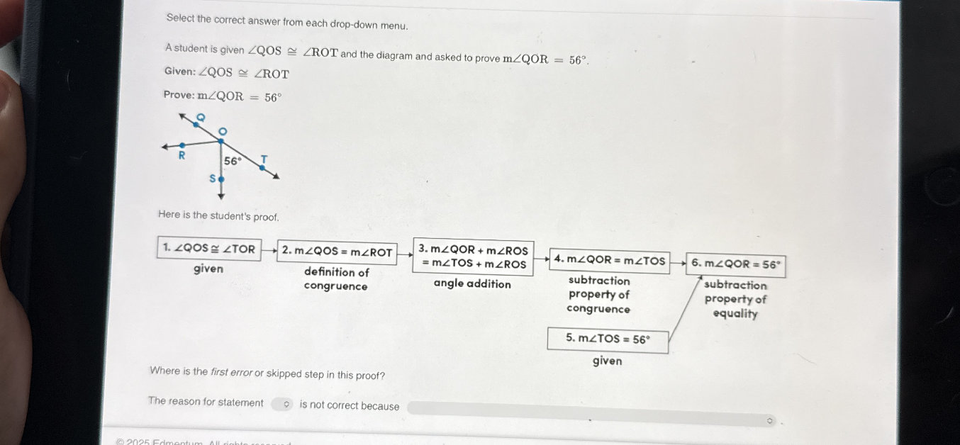 A student is given $ QOS ROT$ and the | StudyX