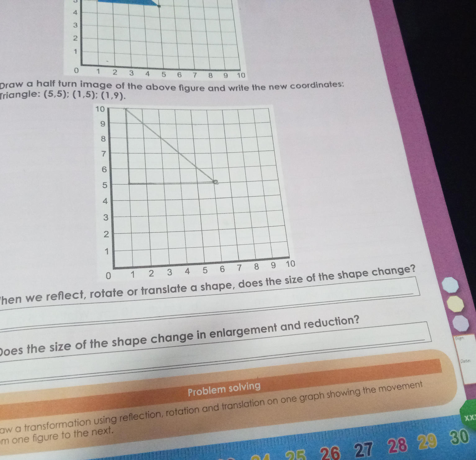 Problem solving Draw a transformation using | StudyX