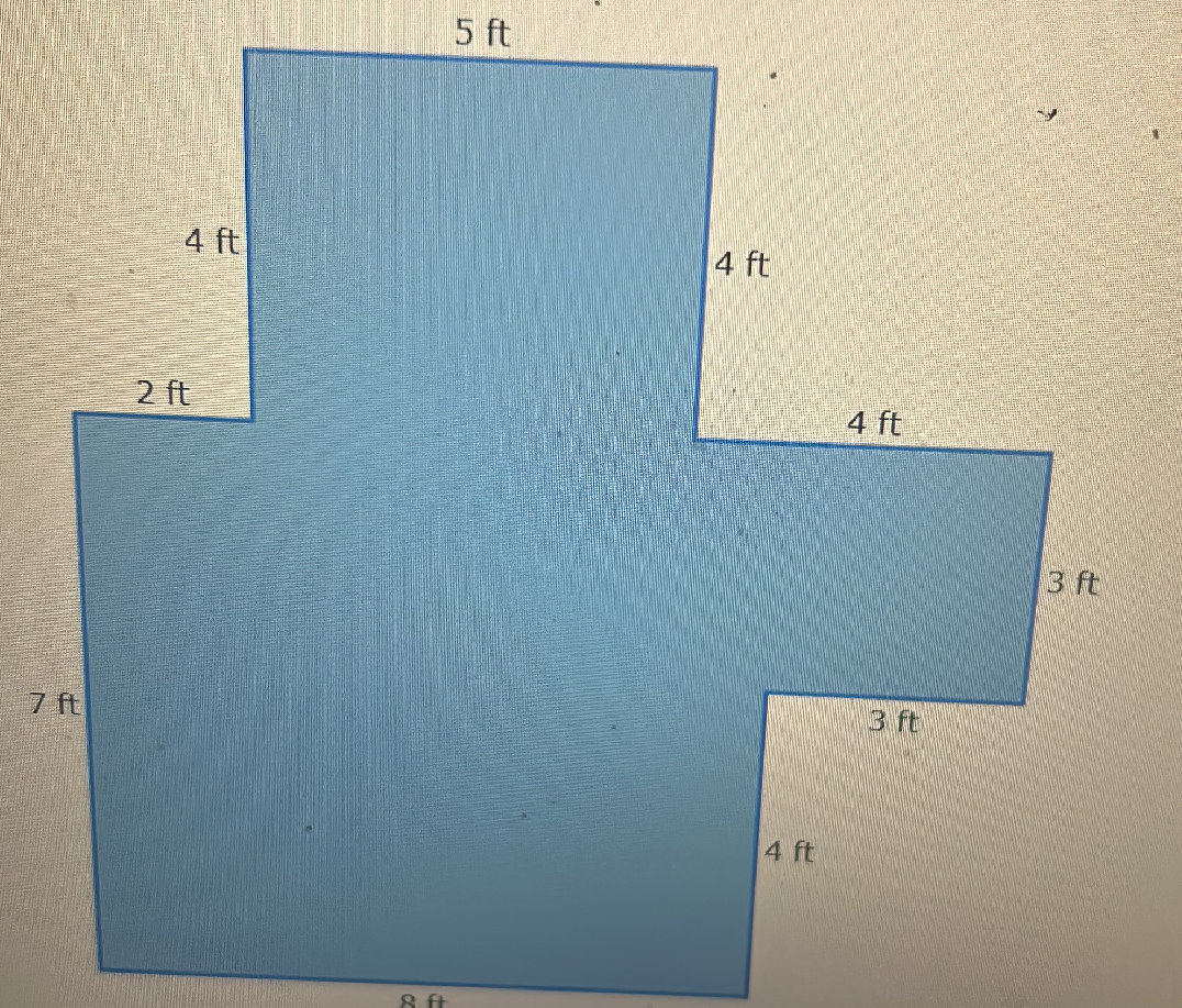 The image shows a composite shape with | StudyX