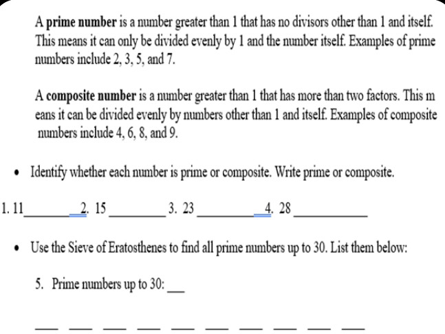 A prime number is a number greater than 1 | StudyX