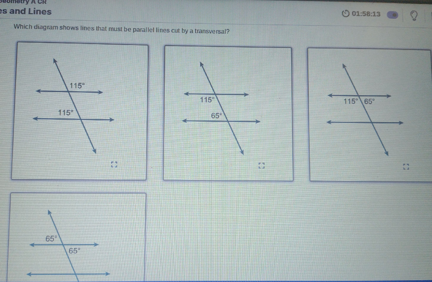 Which diagram shows lines that must be | StudyX