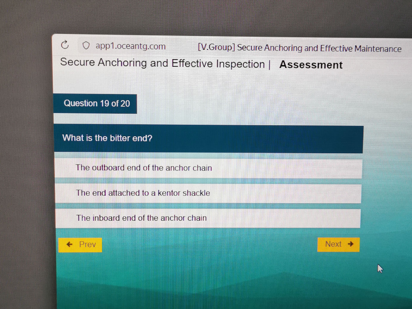 What is the bitter end? The outboard end of | StudyX