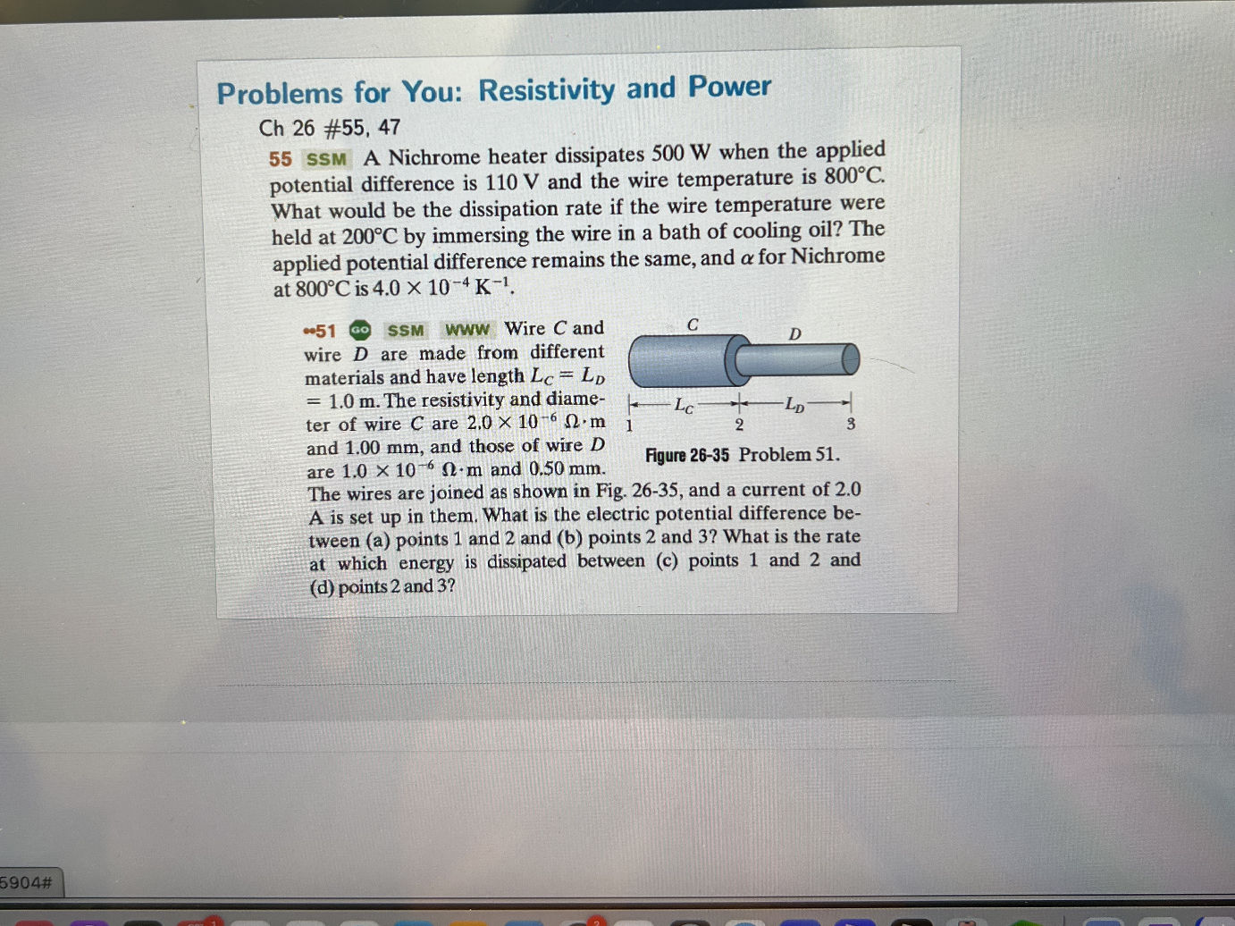 A Nichrome heater dissipates $500\ {W}$ | StudyX