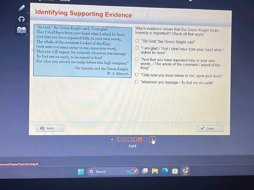 Identifying Supporting Evidence "By God," | StudyX