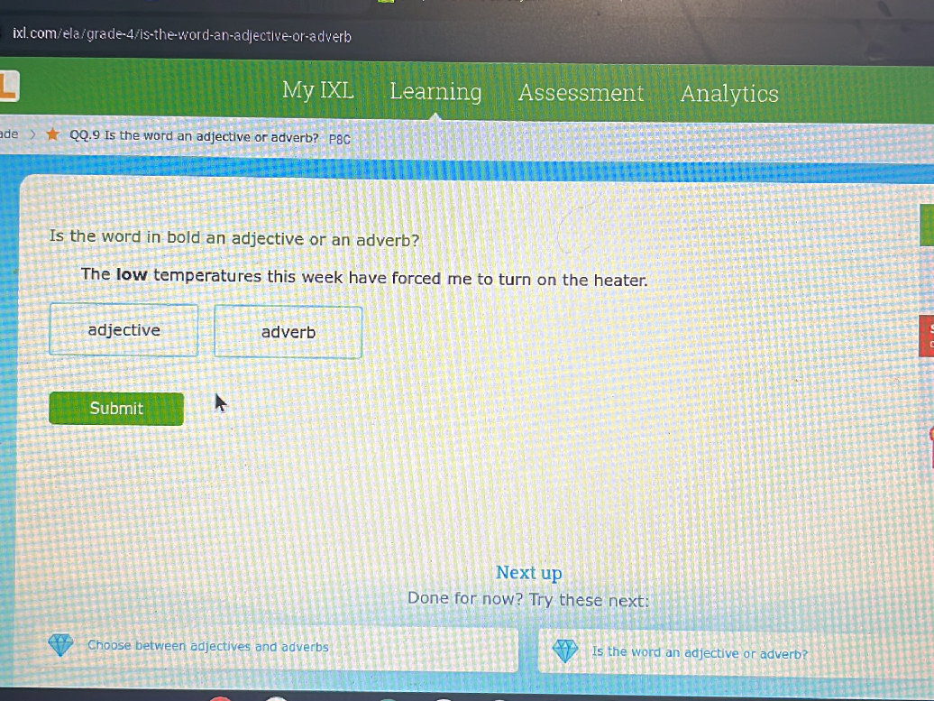 Is the word in bold an adjective or an | StudyX