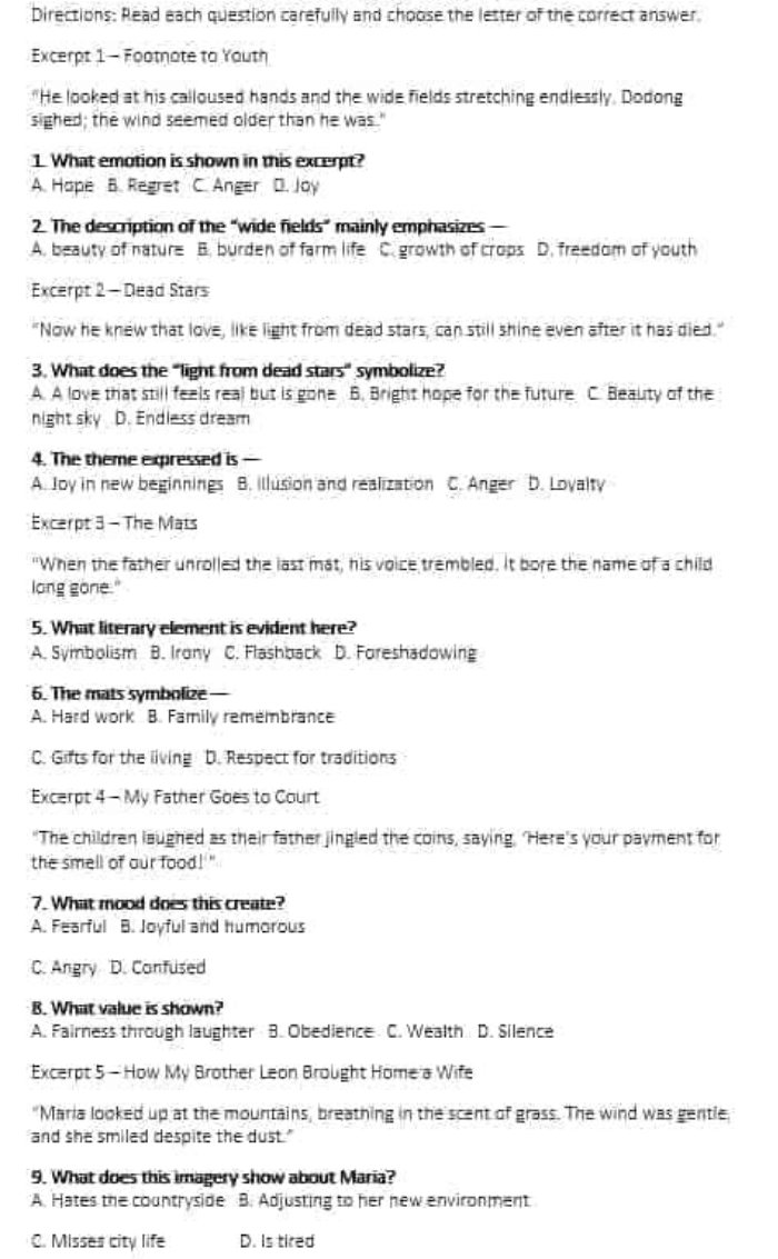 Directions: Read each question carefully and | StudyX