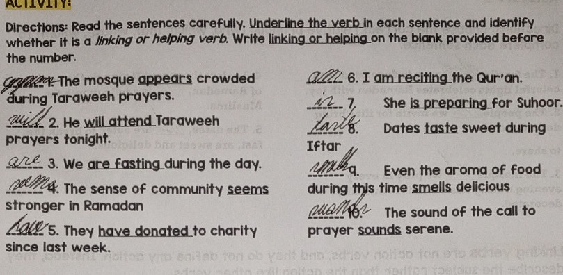 Directions: Read the sentences carefully. | StudyX