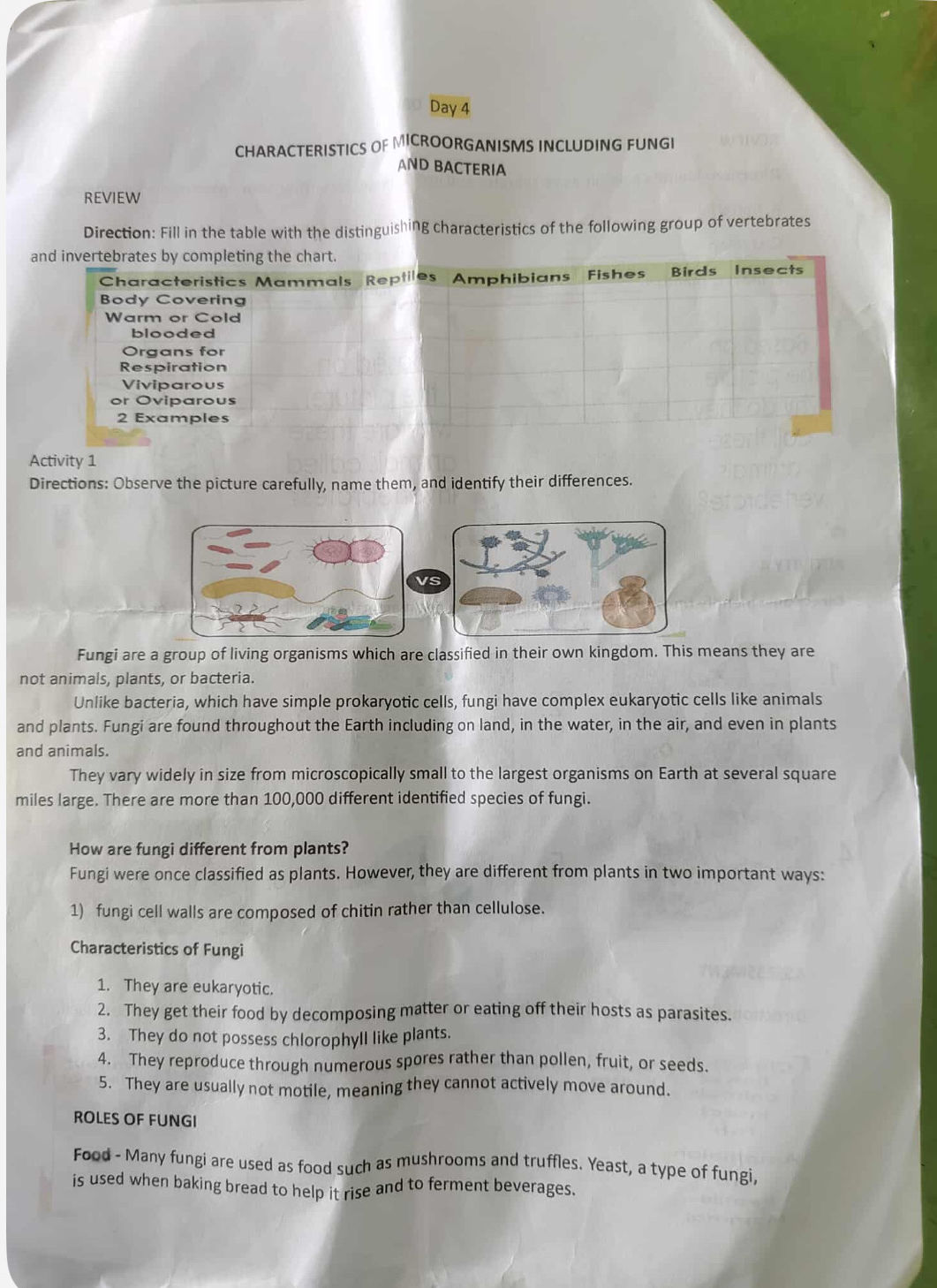 Activity 1 Directions: Observe the picture | StudyX