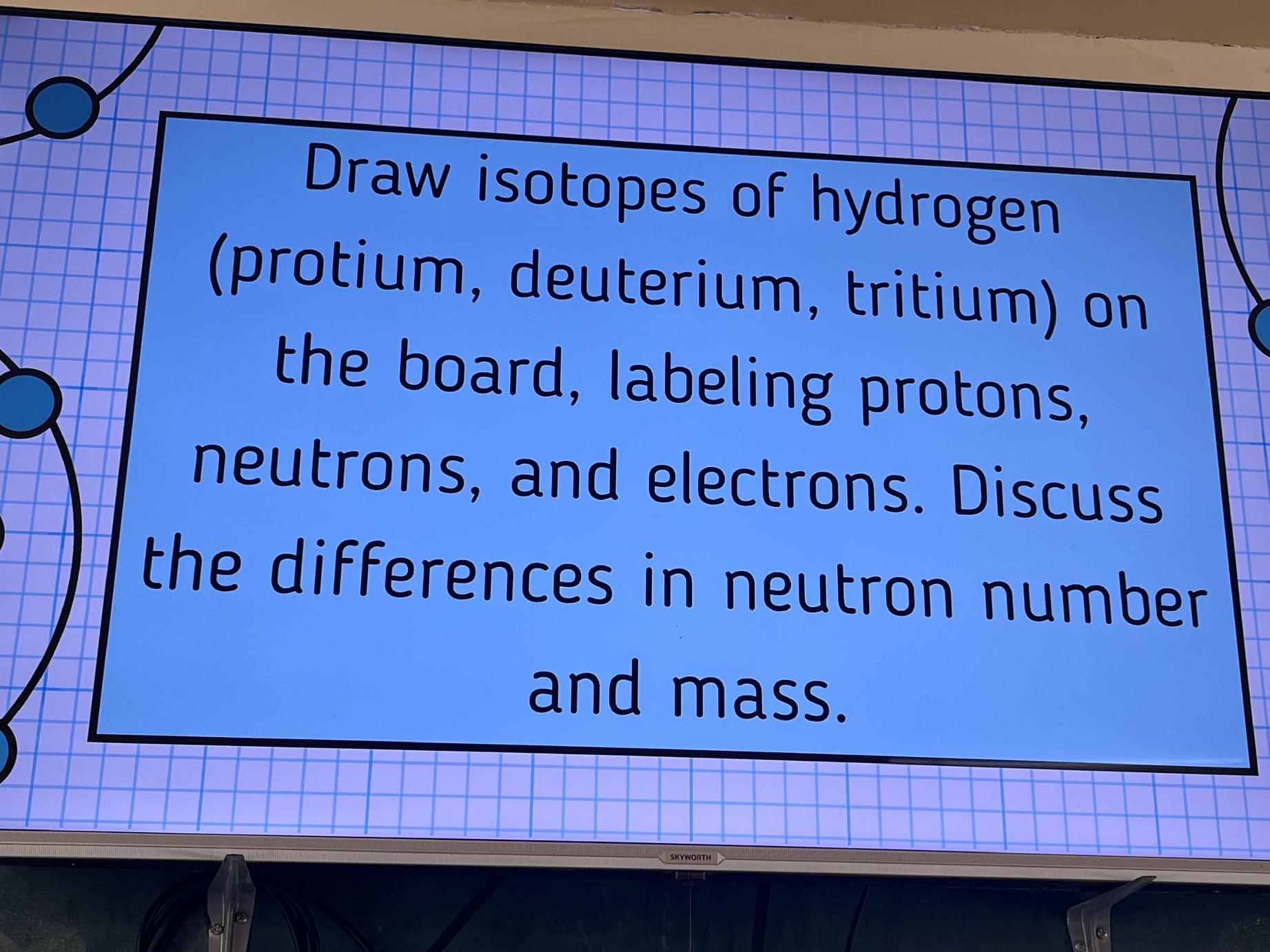 Draw isotopes of hydrogen (protium, | StudyX