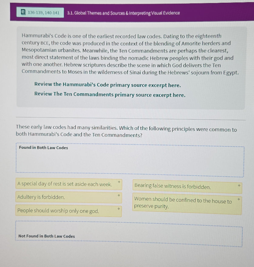 Hammurabi's Code is one of the earliest | StudyX