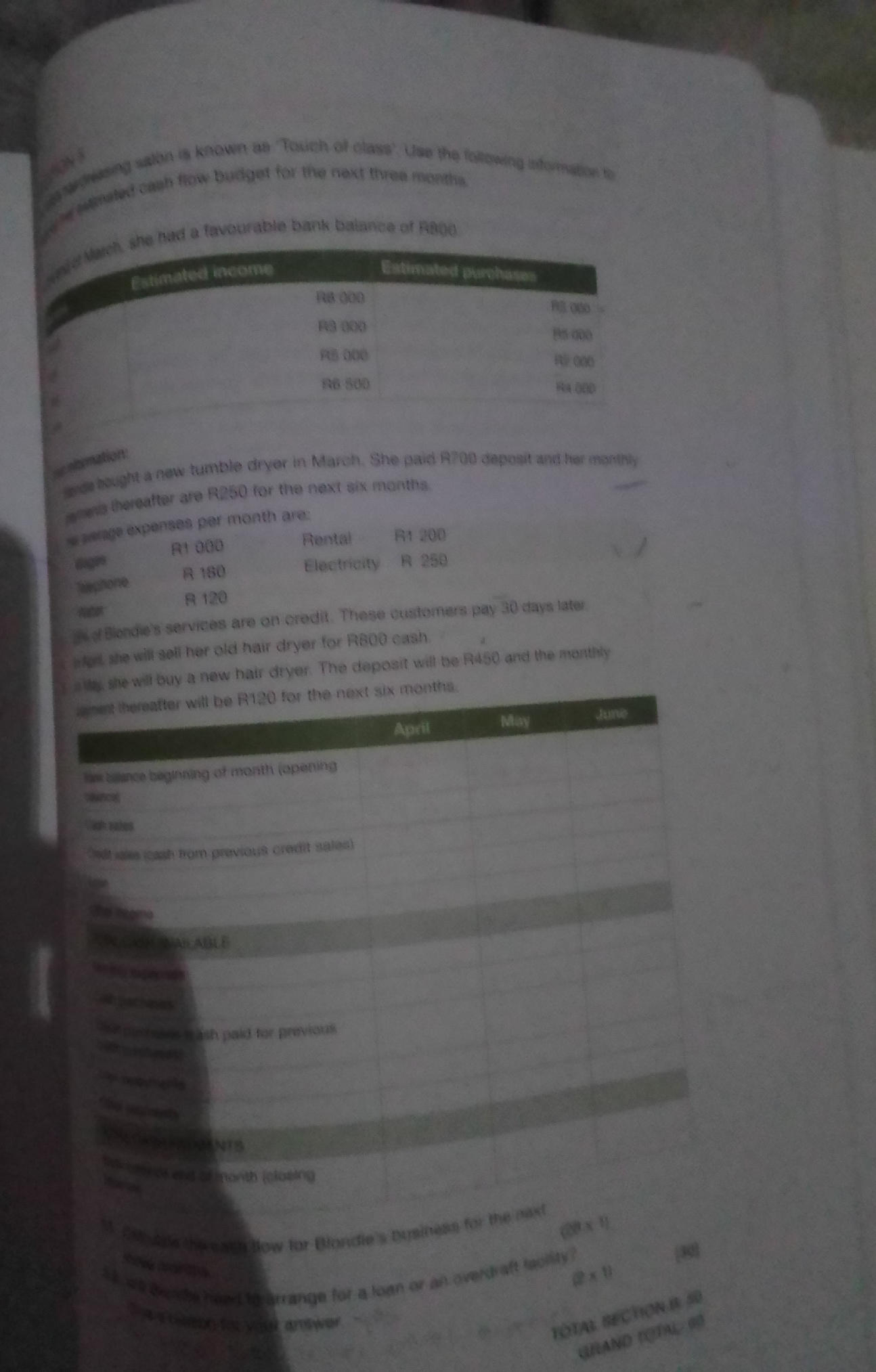 Use the following information to prepare the | StudyX