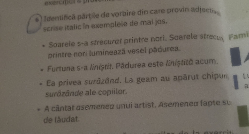 Identifică părţile de vorbire din care | StudyX