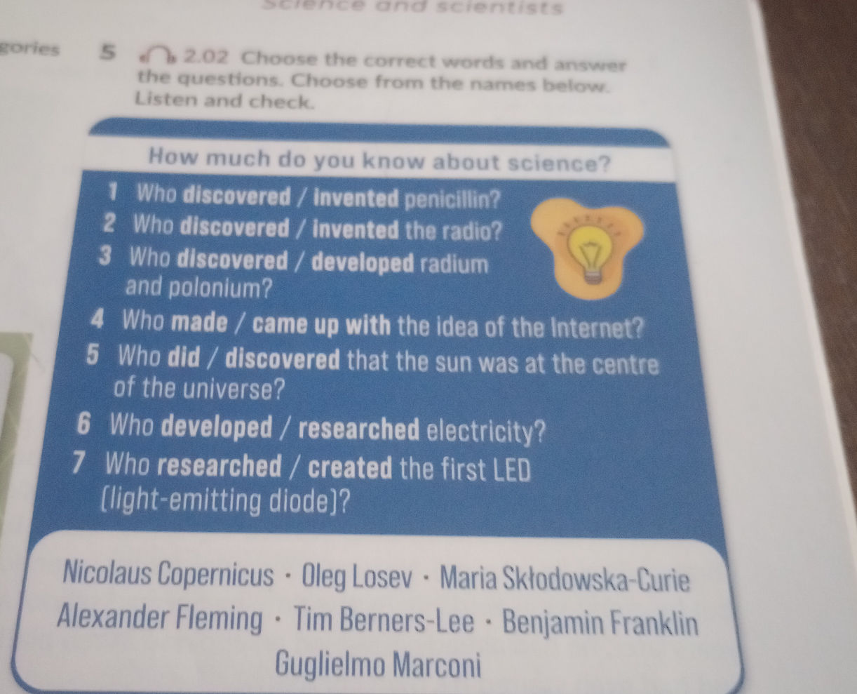 2.02 Choose the correct words and answer the | StudyX