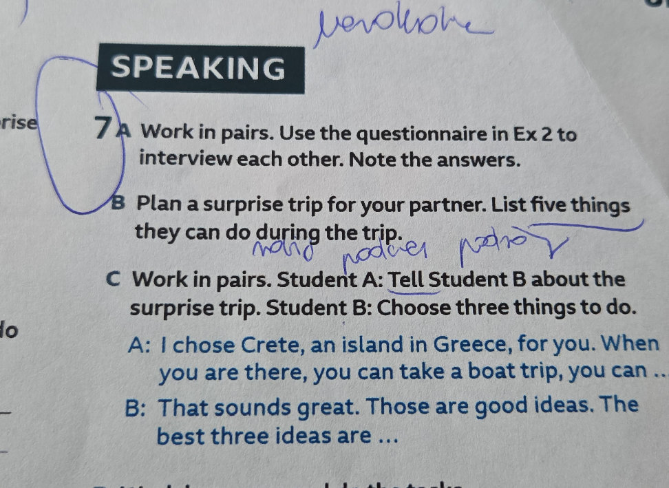 SPEAKING 7 A Work in pairs. Use the | StudyX