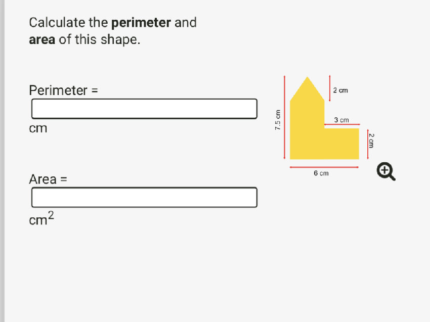 Calculate the perimeter and area of this | StudyX