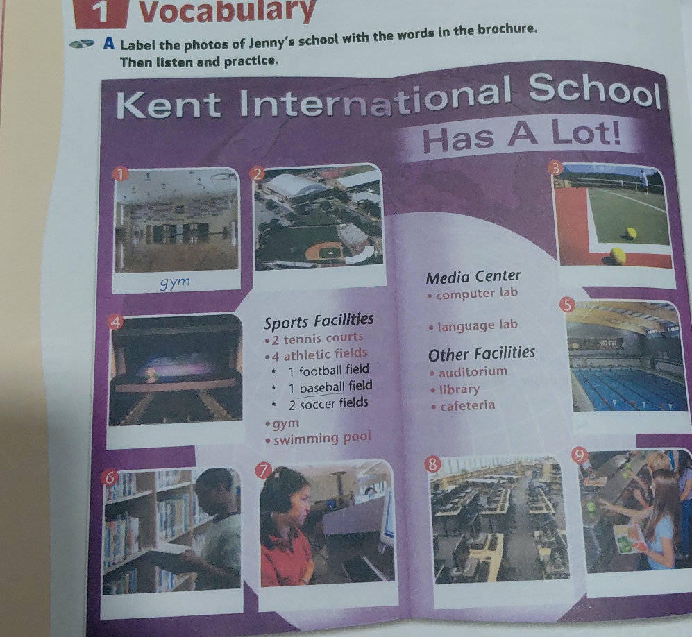 1 Vocabulary A Label the photos of Jenny's | StudyX
