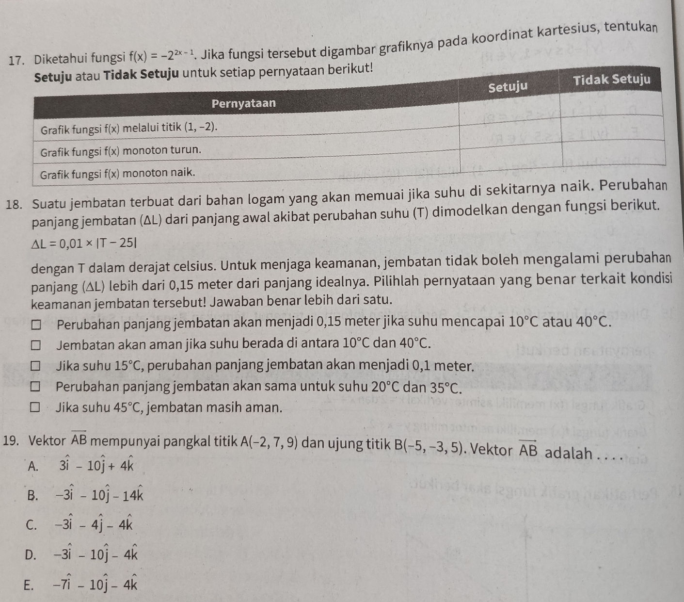 Suatu jembatan terbuat dari bahan logam yang | StudyX