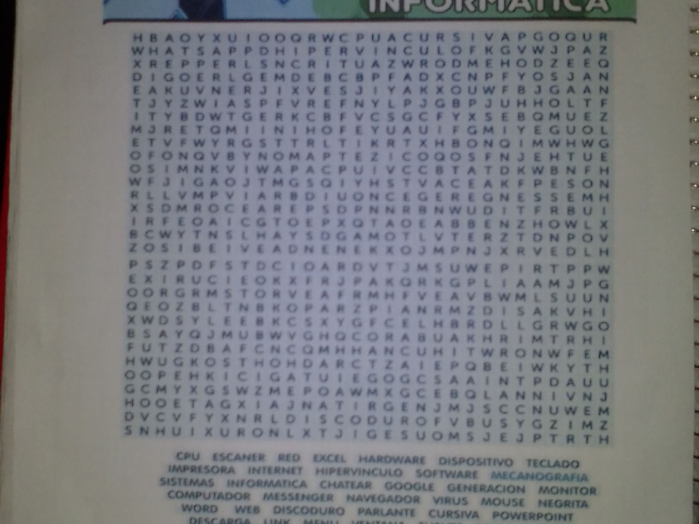 Word Search Puzzle (Sopa de Letras) with the | StudyX