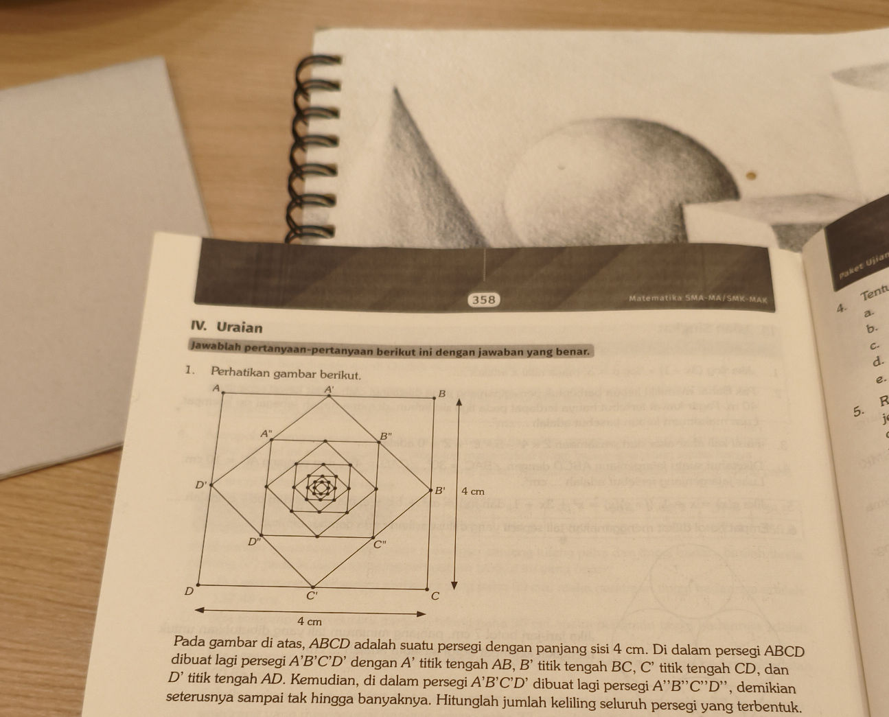 IV. Uraian 1. Perhatikan gambar berikut. | StudyX