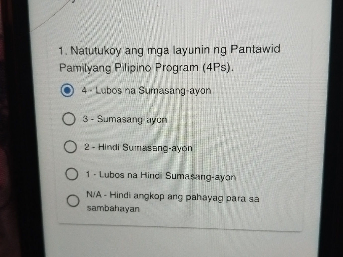 1. Natutukoy ang mga layunin ng Pantawid | StudyX